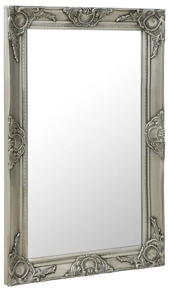 vidaXL Nástěnné zrcadlo barokní styl 50 x 80 cm stříbrné
