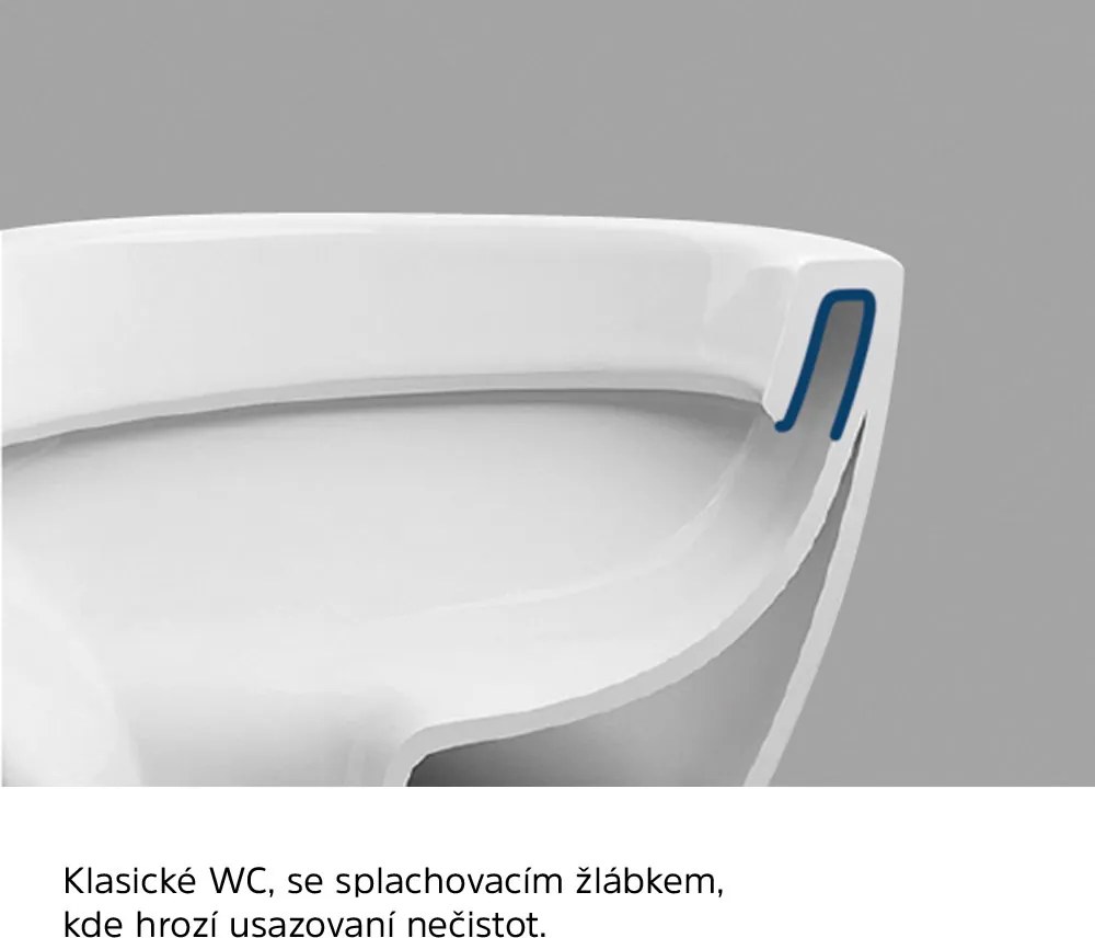 Mereo Mereo, WC závěsné, RIMLESS, 530x355x360, keramické, vč. sedátka CSS113S, VSD81S