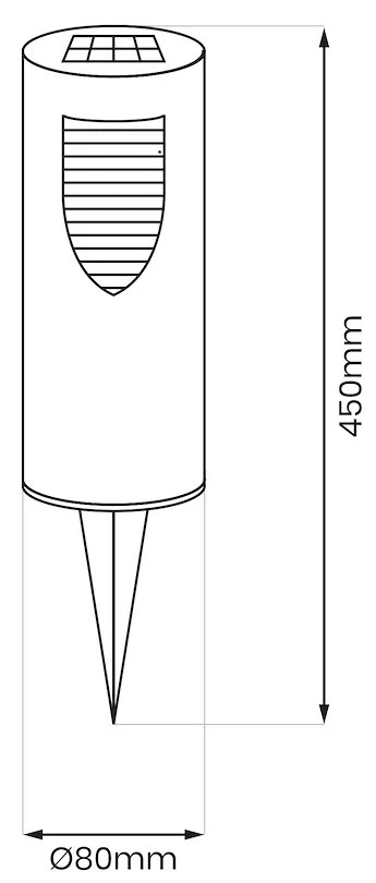 Exteriérové solární zapichovací svítidlo Mike, 1x černé plastové stínítko