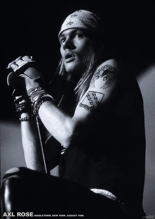 Plakát, Obraz - Guns N Roses (Axl Rose) - Middletown, New York, August 1988, (59.4 x 84 cm)