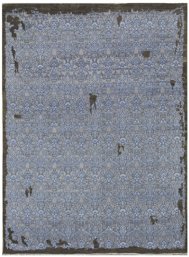 Diamond Carpets India, Ručně vázaný kusový koberec Diamond DC-M 5 Silver/natural, 365x457, šedá, chodba / předsíň