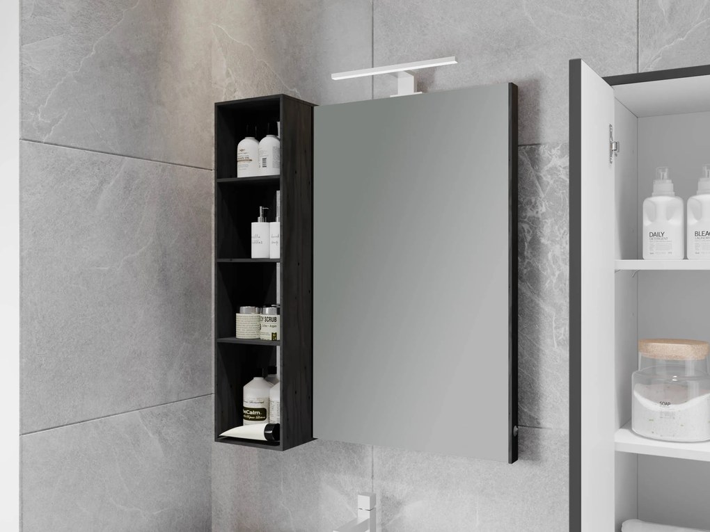 Kingsbath Manhy Black 70 koupelnové zrcadlo s LED podsvícením