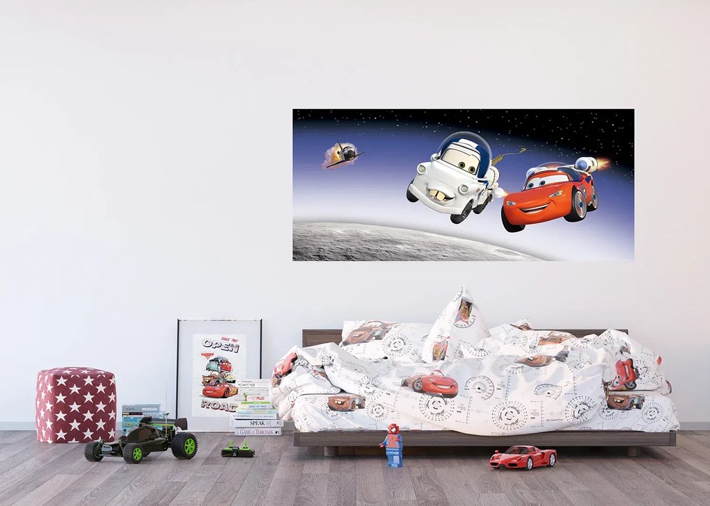 Dětská vliesová fototapeta na zed' Auta ve vesmíru, Disney | 202 x 90 cm | DFTDNH 5304