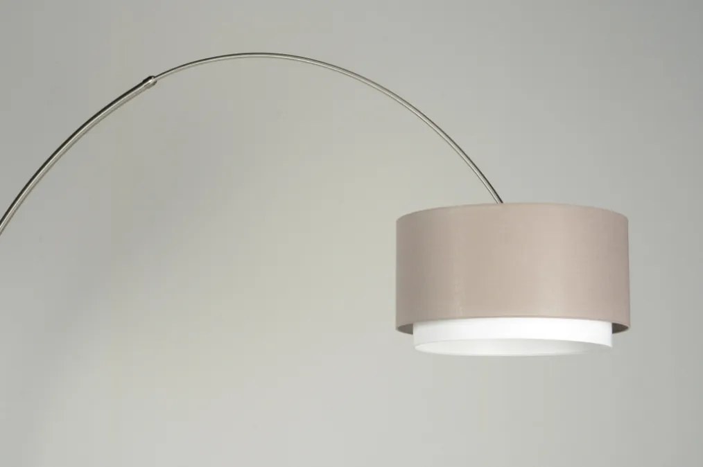 Stojací oblouková lampa Adamo Soffito Taupe