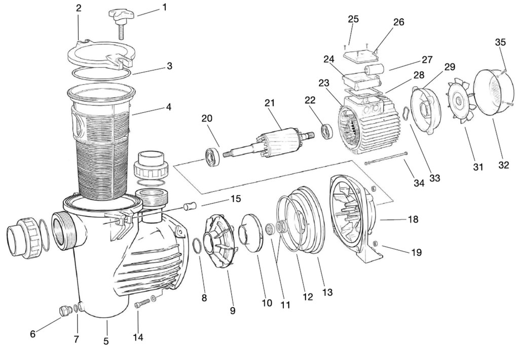 Košík předfiltru čerpadla PREVA