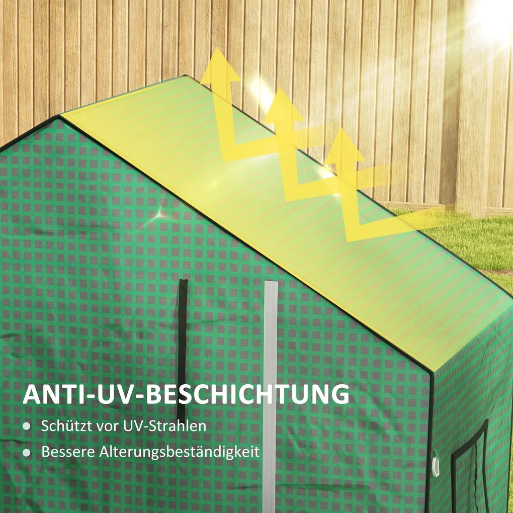 Náhradní PE fólie Outsunny s UV ochranou pro skleníky, rolovací dveře a boční okna, ideální pro skleníky na rajčata