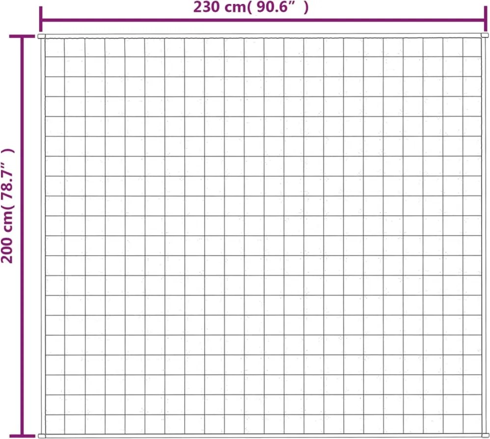 Zátěžová deka šedá 200 x 230 cm 13 kg textil 3154788