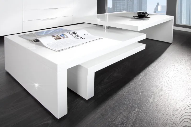 Bighome - Konferenční stolek STEPS – bílá