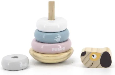 Dřevěná pyramida pro děti Viga 44042 PolarB Pes