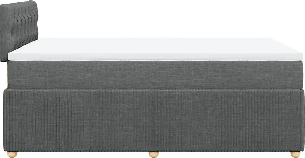 Box spring postel s matrací tmavě šedá 120x200 cm textil 3287431