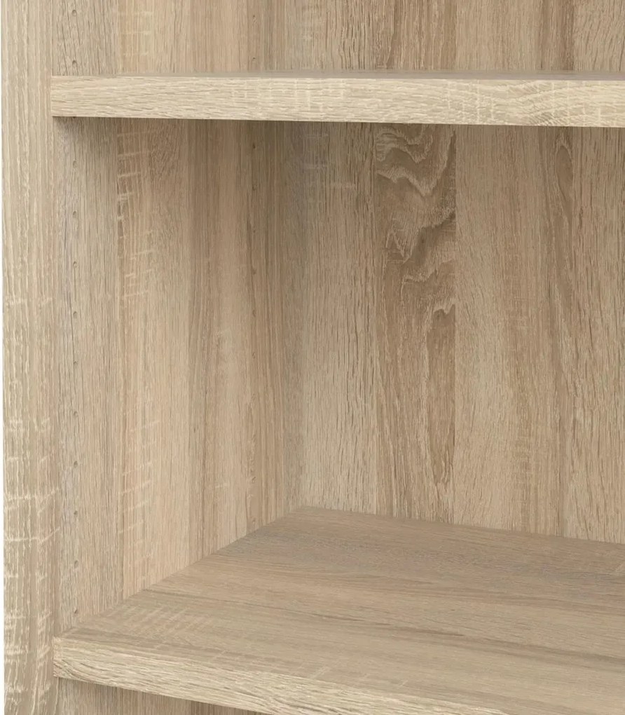 Skříň Modulo 89 x 40 x 221,5 cm, dveře dřevo, dub sonoma / bílá