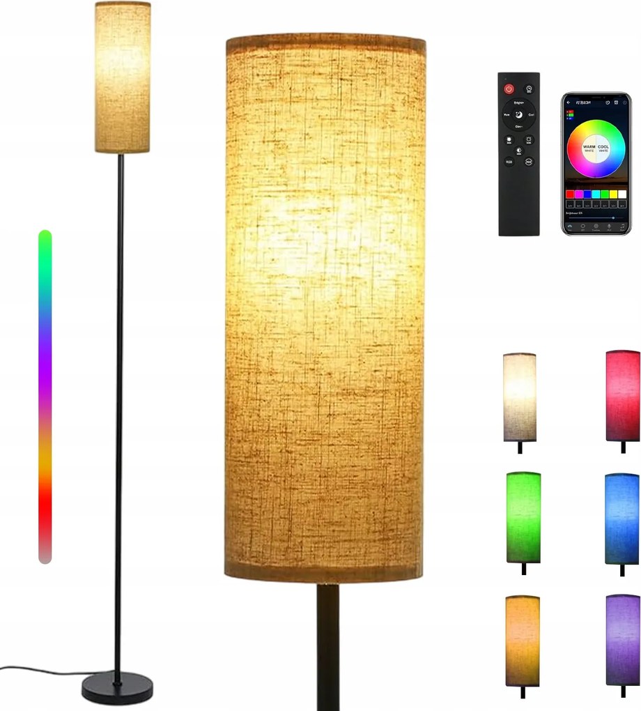 Rgb Podlahová Lampa S Dálkovým Ovládáním, Aplikace 3000K6000K, Stmívatelná Do Obývacího Pokoje