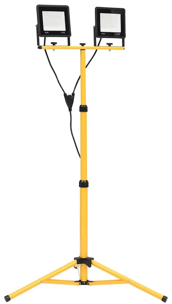 LED reflektor se stojanem 2 x 50 W studené bílé světlo 149661