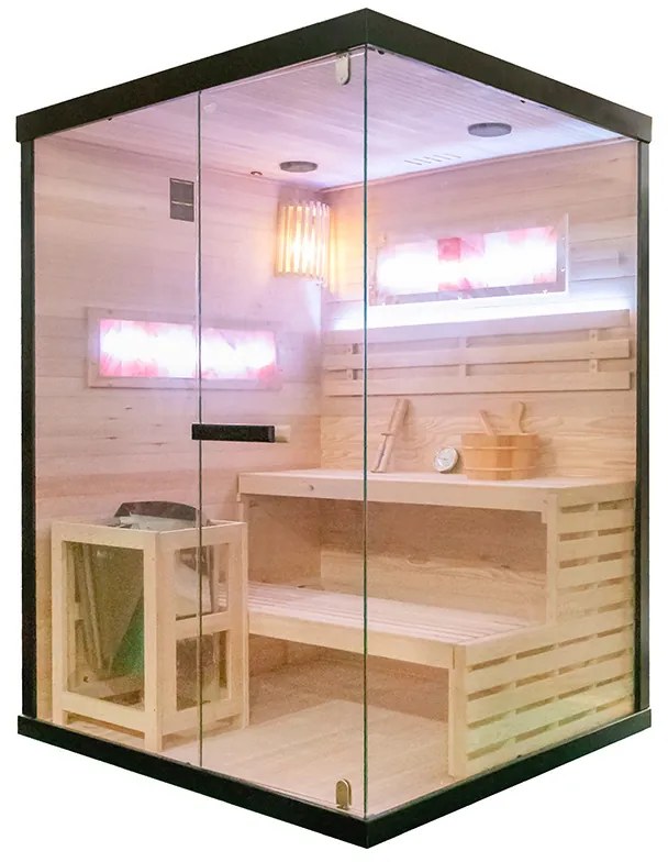 BPS-koupelny Finská sauna Relax HYD-4783 140x150, 3-4 osoby