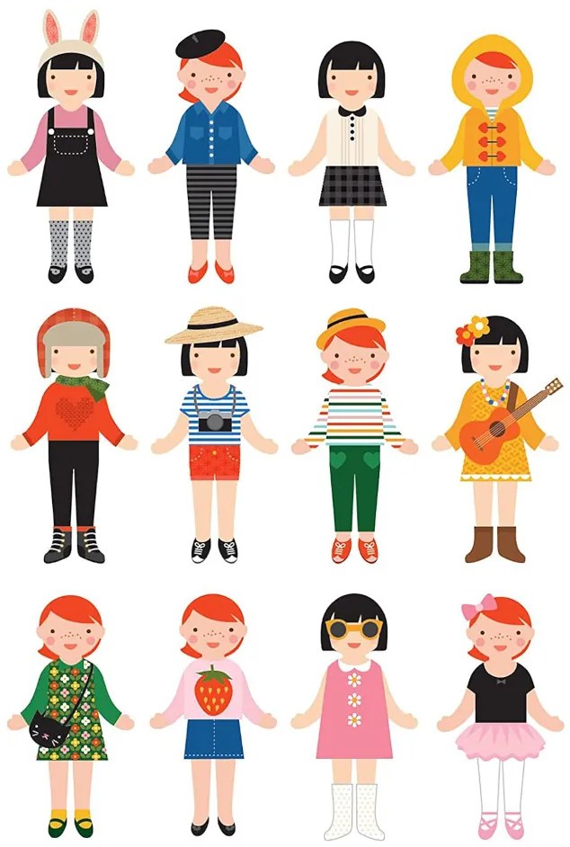 Petit Collage Magnetické puzzle - Nejlepší kamarádky