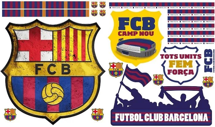 IMAGICOM Samolepka na zeď Logo FC Barcelona 2xA3 42x30 cm