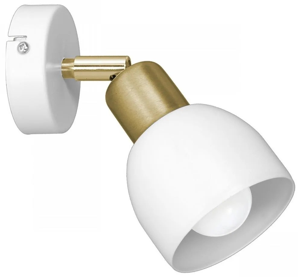 Luminex Nástěnné bodové svítidlo FRESNO 1xE27/60W/230V bílá/zlatá LU3225