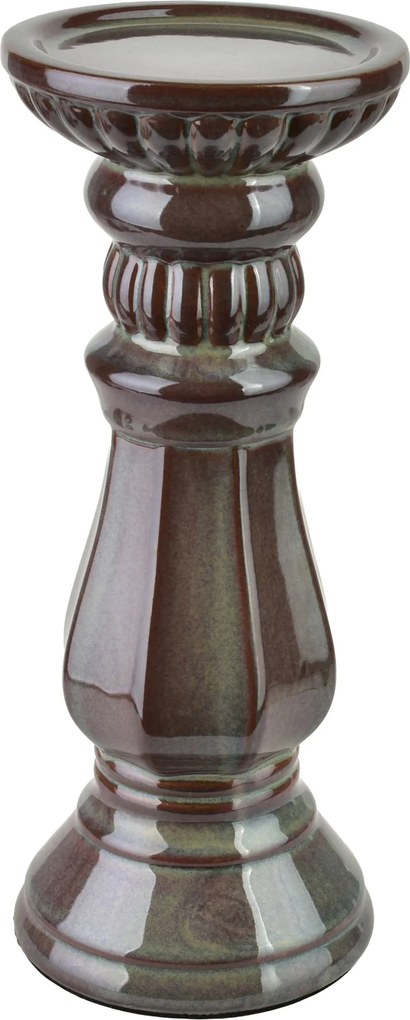 Keramický svícen Yarine 25,5 cm fialový/zelený