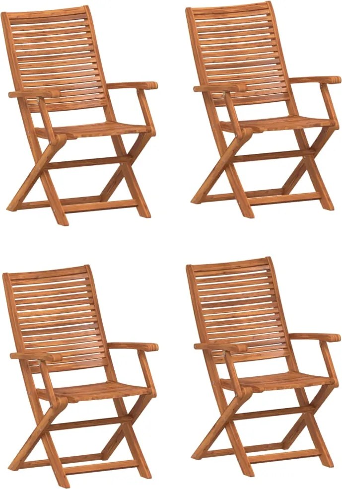 Skládací židle 4 ks 57x66x95 cm Masivní akácie 3214474