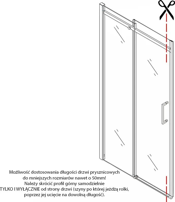 BPS-koupelny Posuvné sprchové dveře HYD-PD09C 120 zlatá kartáčovaná/transparent pro instalaci do niky - bez vaničky