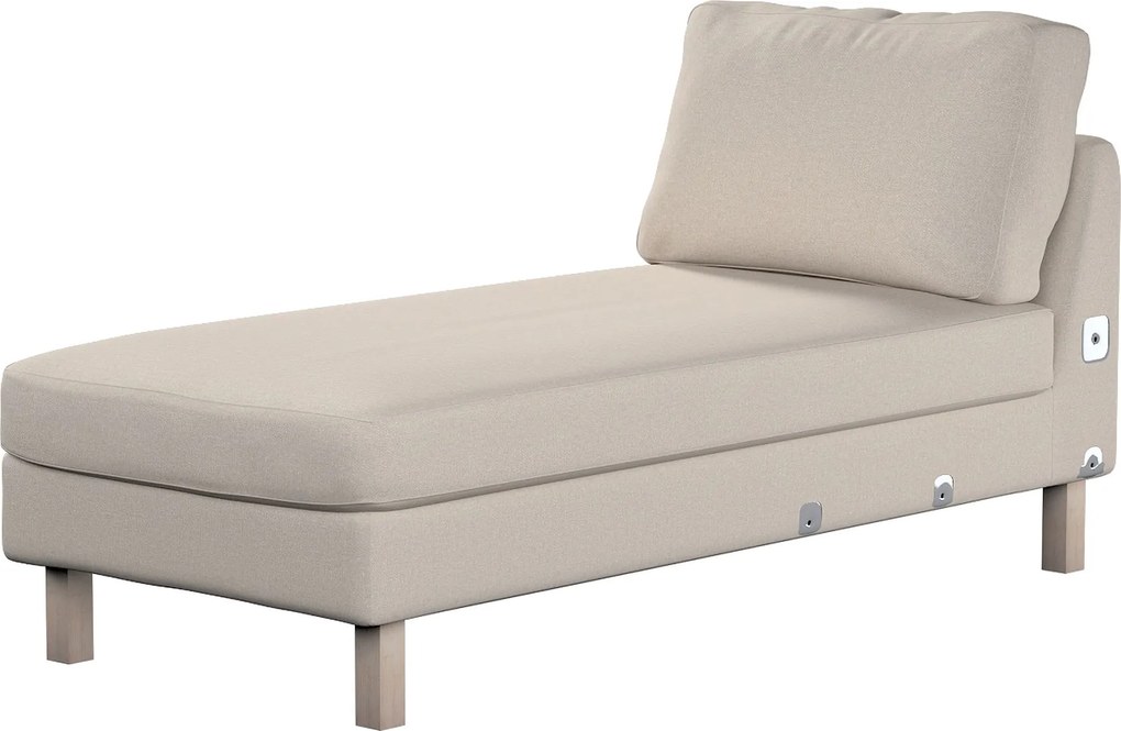 Potah na přídavný šezlong IKEA Karlstad, krátký barva šedá látka pletený vzor
