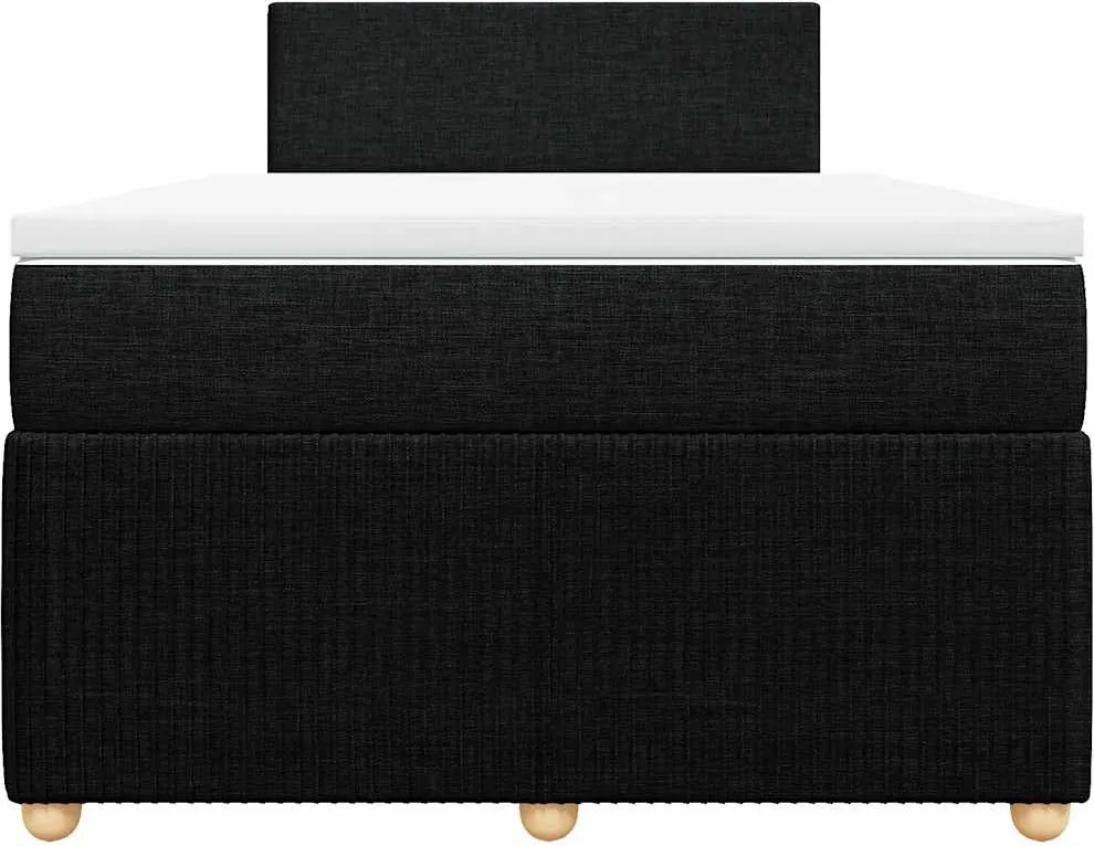 Box spring postel s matrací černá 120x190 cm textil 3287390