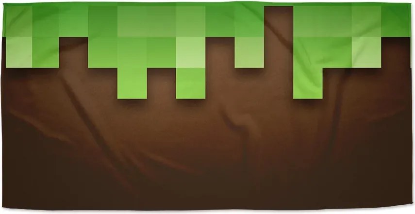 Sablio Ručník Green Blocks - 70x140 cm
