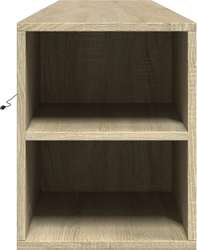 Nástěnná TV skříňka s LED dub sonoma 180 x 31 x 39,5 cm 3307956