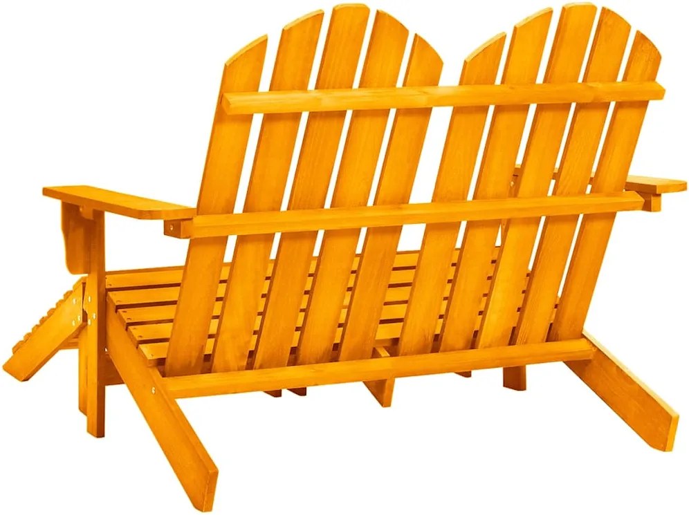 2místná zahradní židle Adirondack s podnožkou jedle oranžová 315918