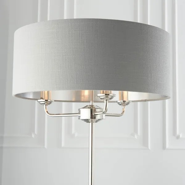 Endon 94378 - Stojací lampa HIGHCLERE 1xE14/40W/230V šedá/lesklý chrom