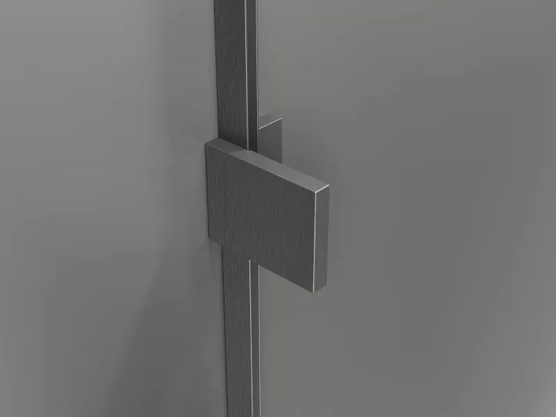 Mexen Lunar L sprchové dveře výklopné pravé 105 cm, transparentní, kartáčovaný gun gray - 834L-105-000-66-00-P