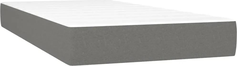 vidaXL Box spring postel s matrací a LED 100x200 cm textil [3133454] Barva: krémová
