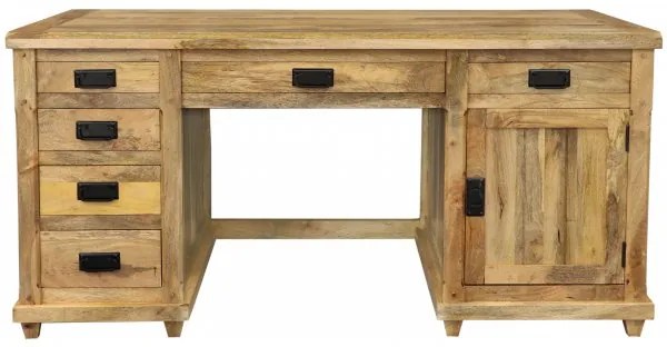 Indický nábytek - Psací stůl Devi 160x80x76 z mangového dřeva Mango natural