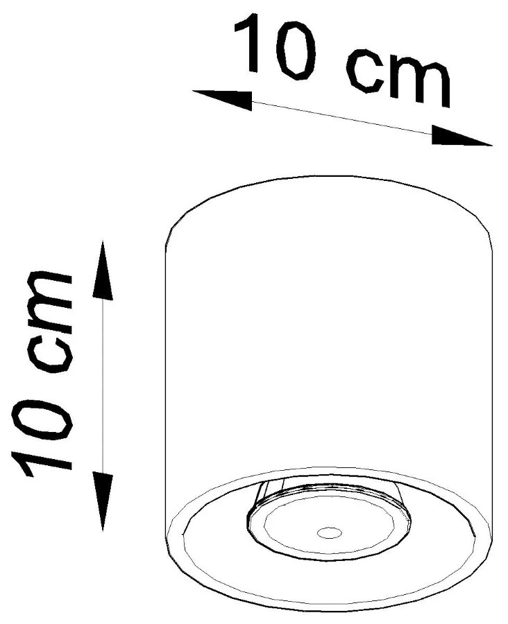 Sollux Lighting Stropní svítidlo ORBIS 1 Černá