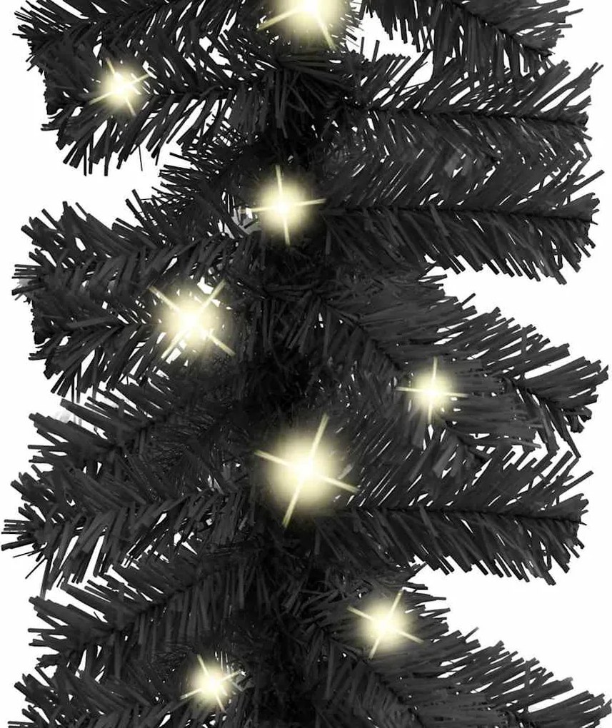 Vánoční girlanda s LED světýlky 10 m černá 329190