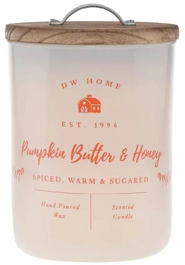 dw HOME Vonná svíčka ve skle Pumpkin Butter Honey 425 g, krémová barva, sklo, vosk