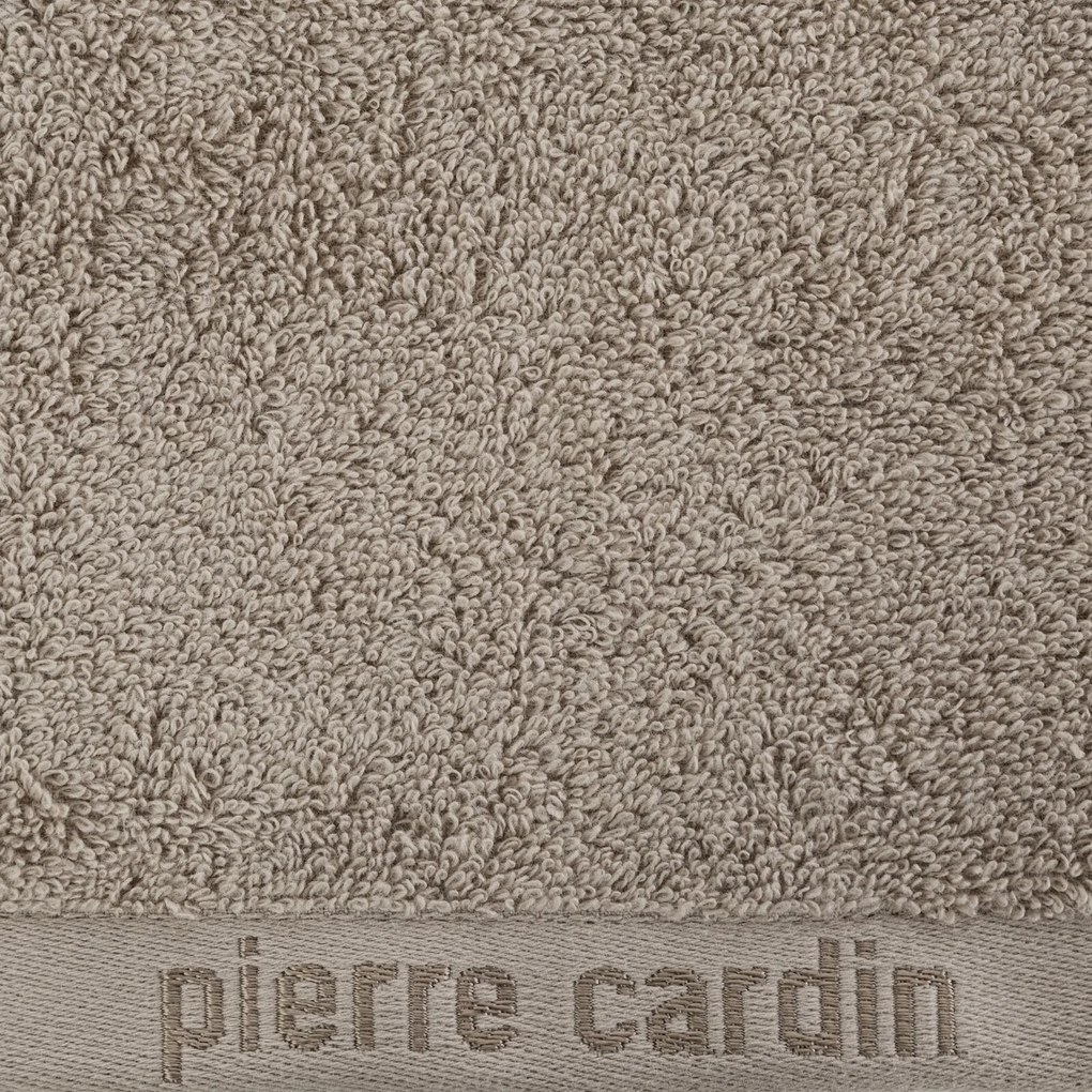 BAVLNĚNÝ RUČNÍK PIERRE CARDIN EVI 70X140 CM TMAVĚBÉŽOVÁ