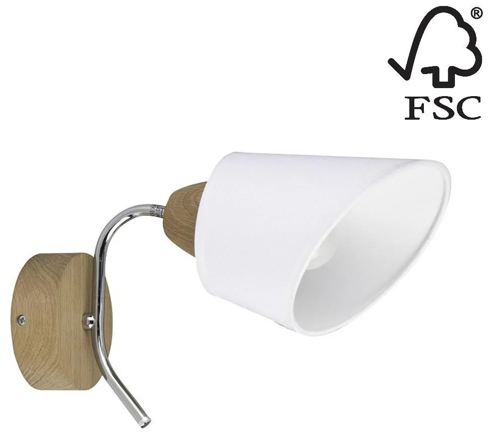 Spot-Light | Spot-Light 8341174 - Nástěnné svítidlo METTE 1xE27/40W/230V dub | SP0439