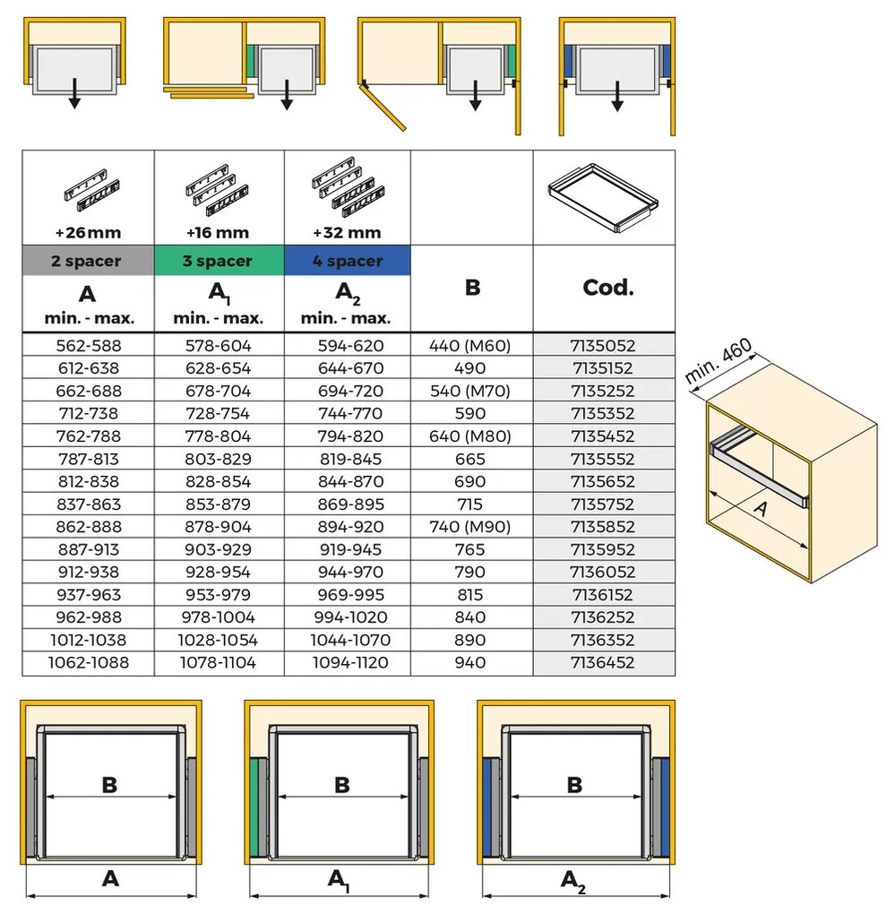 EMUCA Výsuvný botník do rámu Quartz – titan Šířka rámu (mm): 900