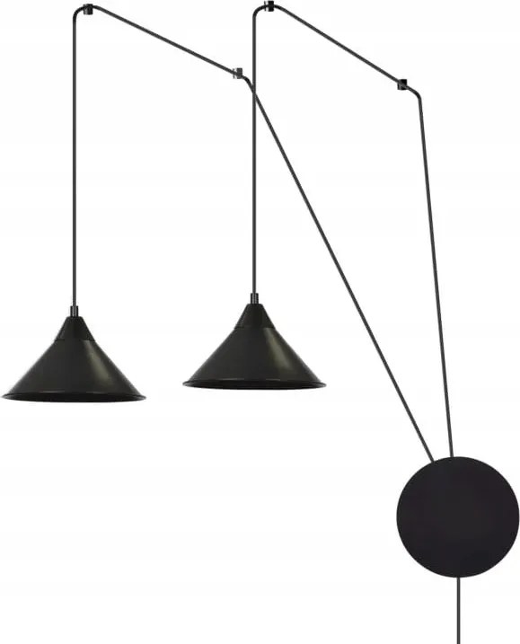 Závěsná Lampa Emibig 2xE27 60W Abramo 2 Black