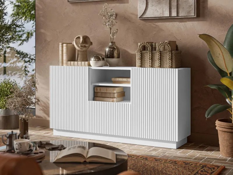 Komoda Ceroza 150 2D1SZ, Barva: bílá