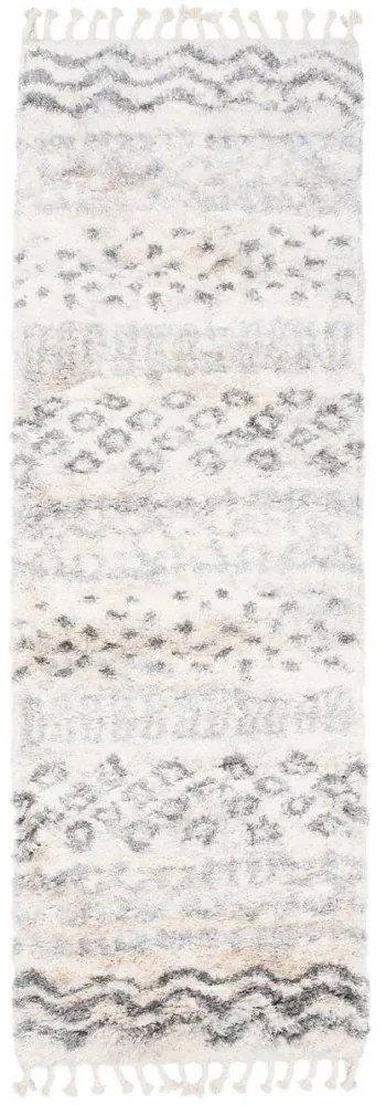 Kusový koberec shaggy Alsea krémový atyp 70x200cm
