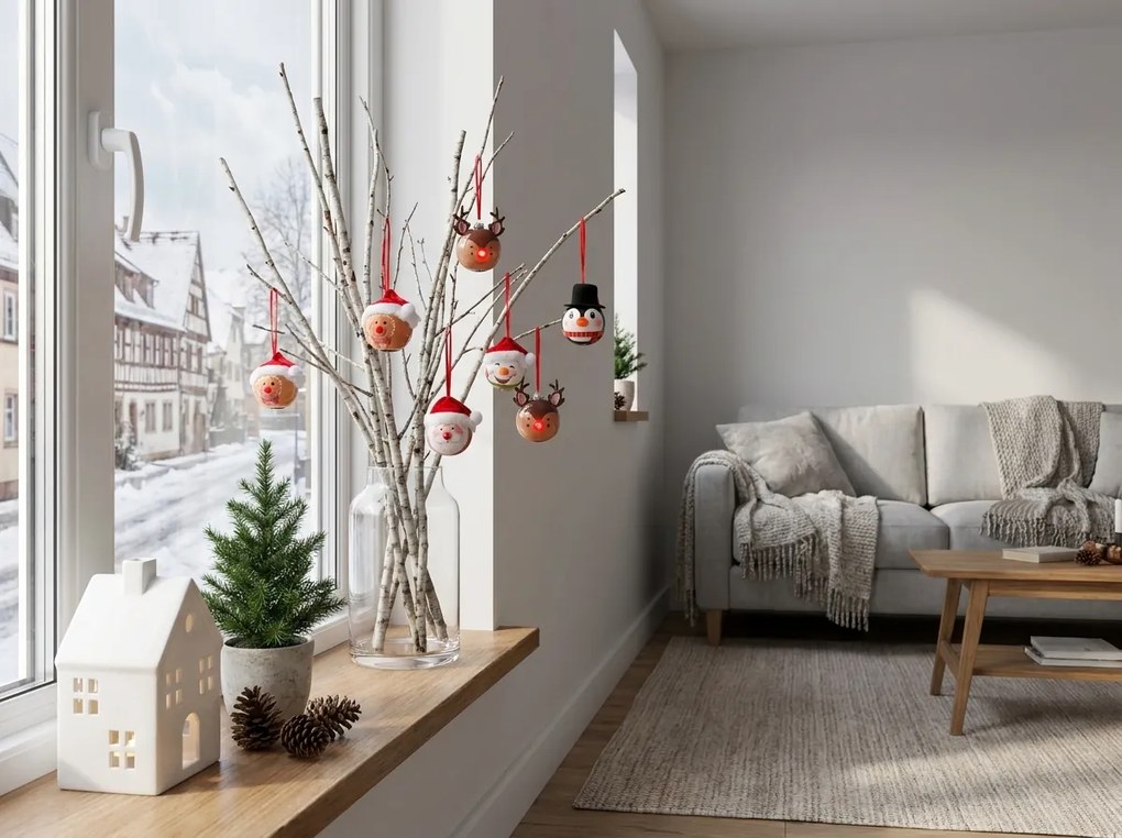 LED vánoční ozdoba JOLLY LIGHTS 6 cm - více variant Varianta: Santa