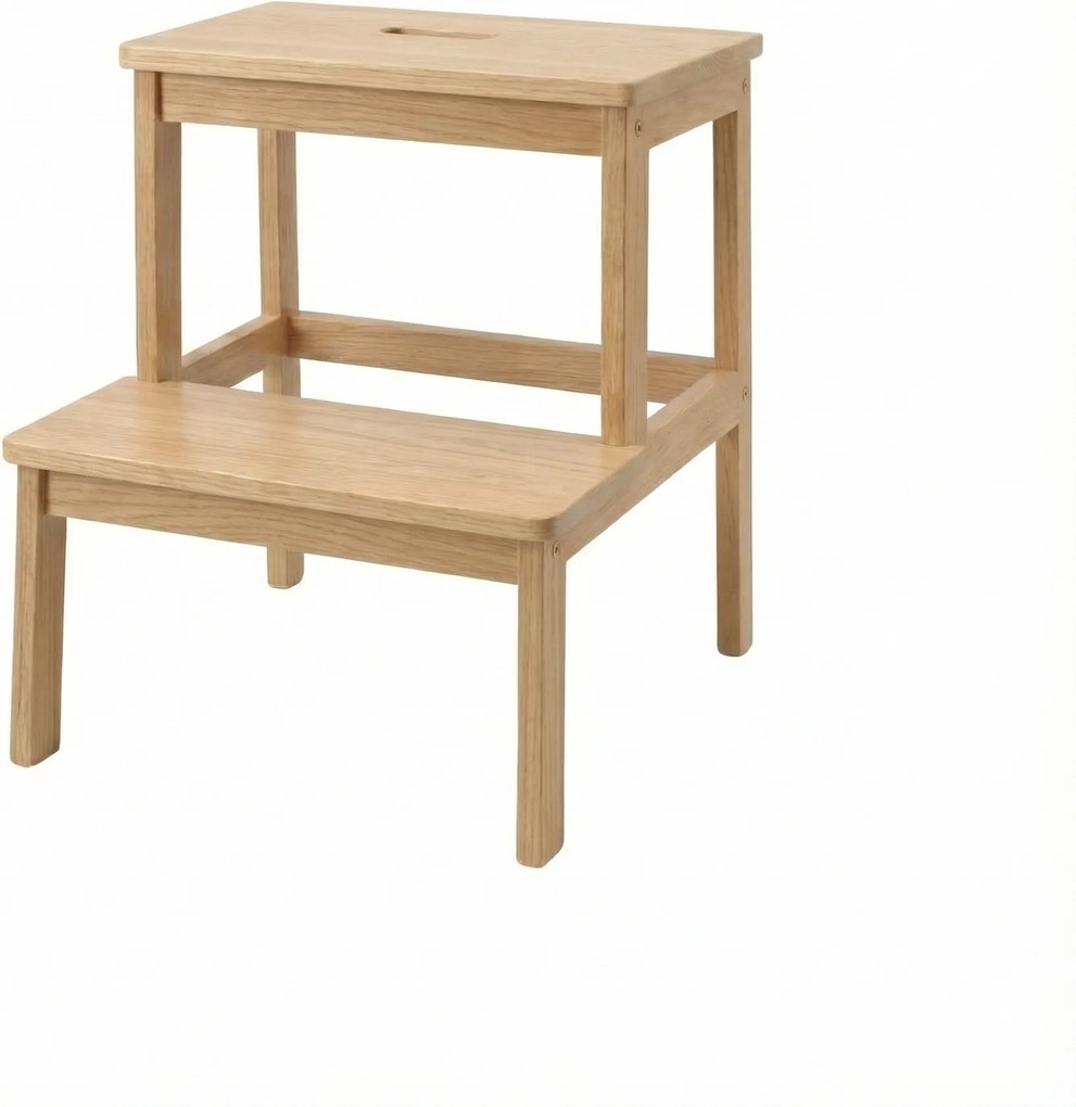 Bambusová stolička se schůdkem KROK, výška 46 cm, přírodní