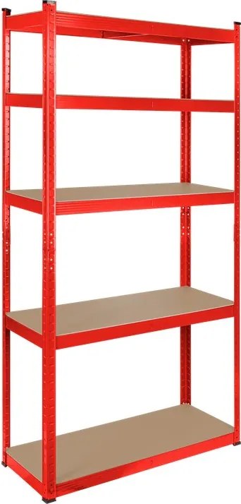 Skladový regál REBEL RB-1251R 180x90x40, červený