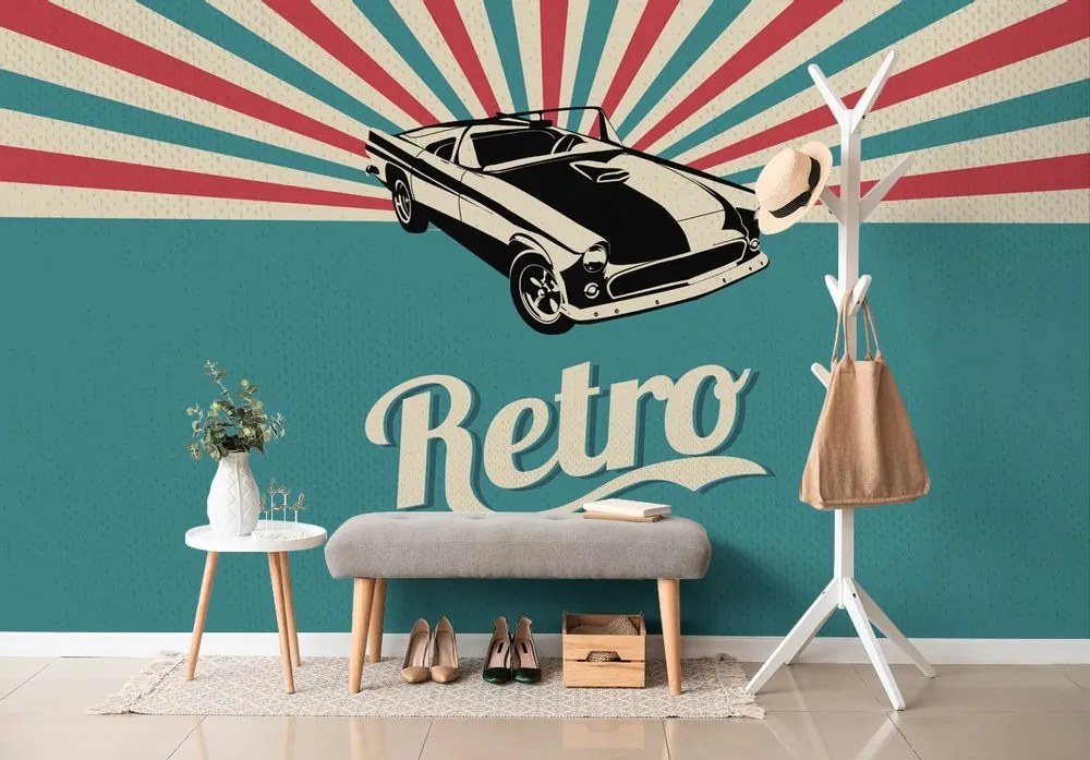 Tapeta v retro stylu - 450x300 cm