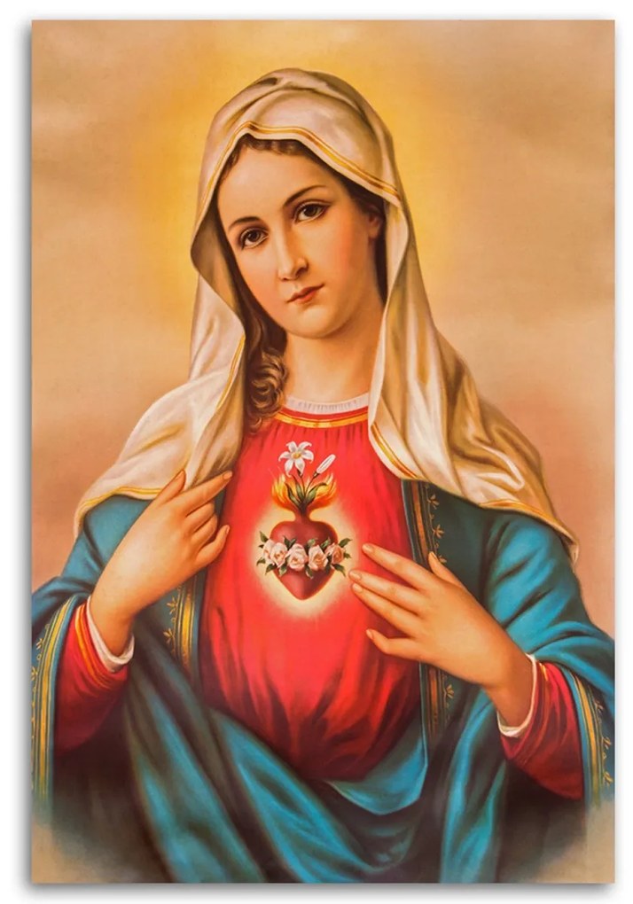 Obraz na plátně Srdce Panny Marie - 80x120 cm