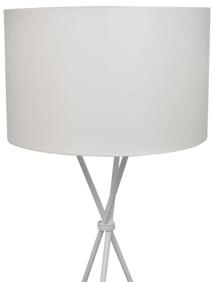 Stojací lampa s vysokým stojanem bílá