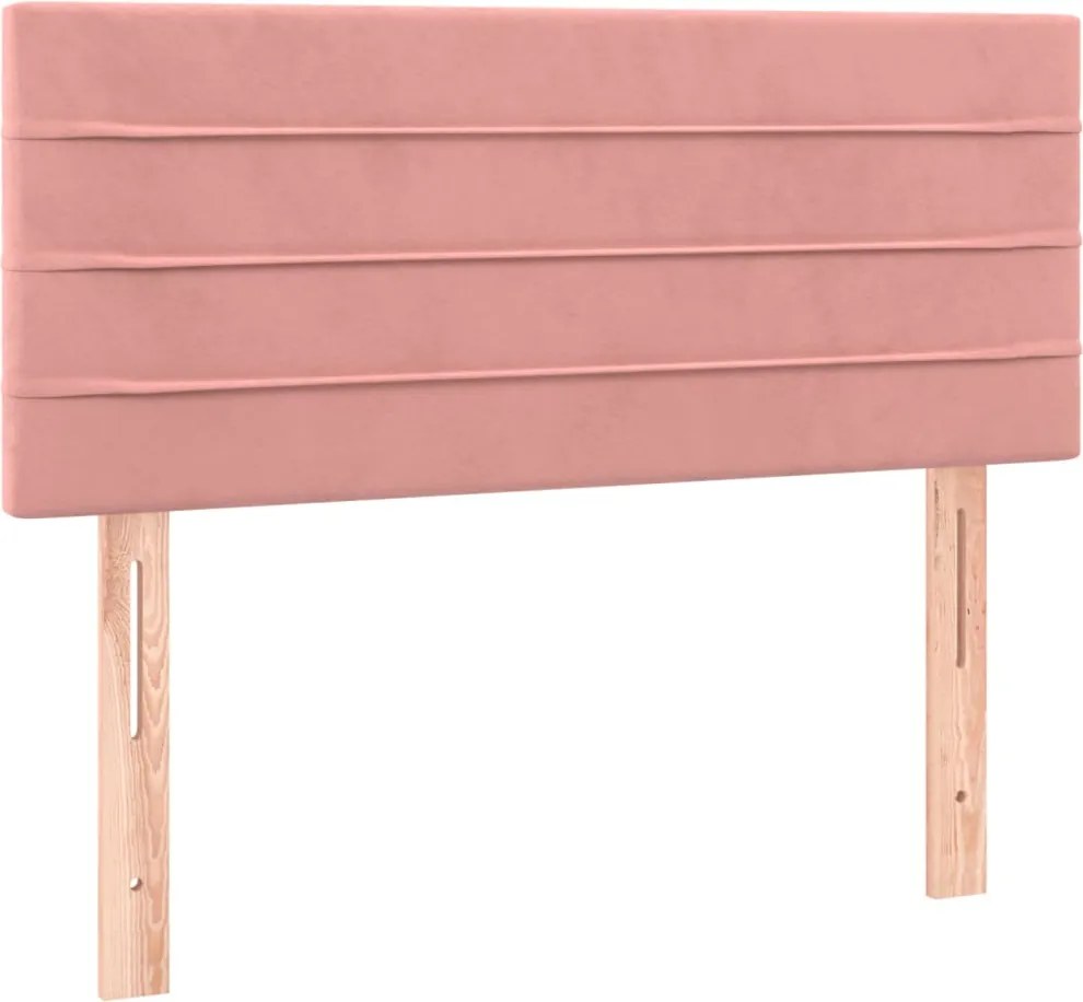 Box spring postel s matrací růžová 90x190 cm samet 3141340