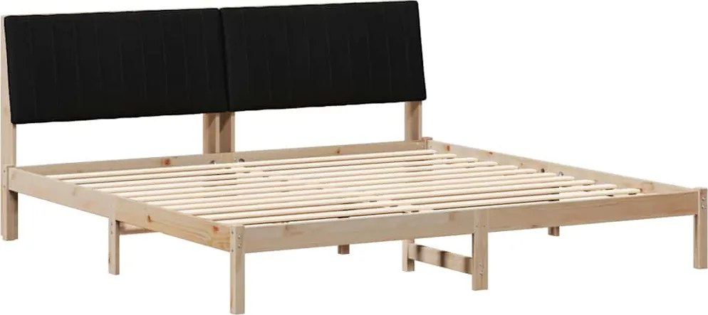 Rám postele s čelo Hnědá 200 x 200 cm Masivní borové dřevo 3394400